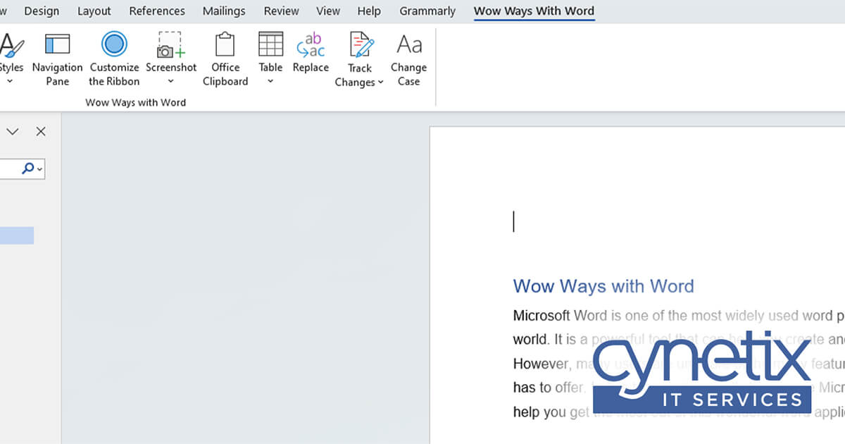 Cynetix IT Services - Wow Ways with Word